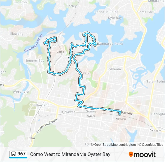 967 Route: Schedules, Stops & Maps - Miranda Westfield (Updated)