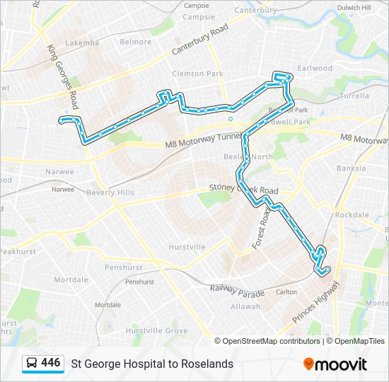 446 Route: Schedules, Stops & Maps - St George Hospital (Updated)