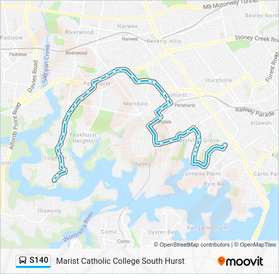 S140 Route: Schedules, Stops & Maps - Marist Catholic College South ...