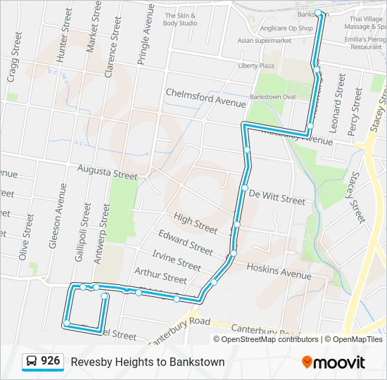 926 Route: Schedules, Stops & Maps - Bankstown Hospital (Updated)