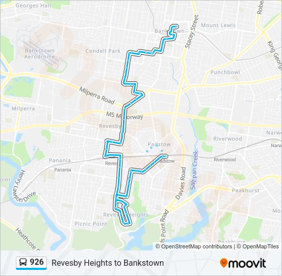 926 Route: Schedules, Stops & Maps - Bankstown Central Shopping Centre ...