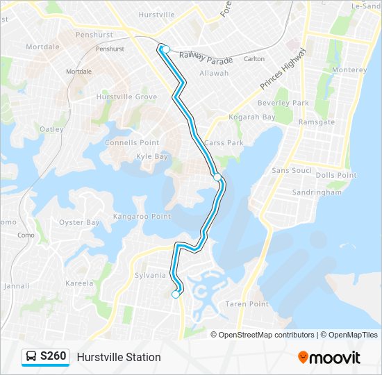 s260 Route: Schedules, Stops & Maps - Hurstville Station (Updated)