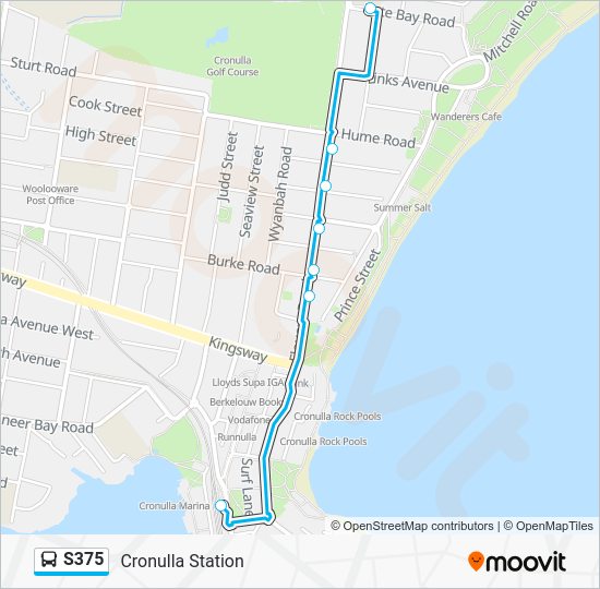 s375 Route: Schedules, Stops & Maps - Cronulla Station (Updated)