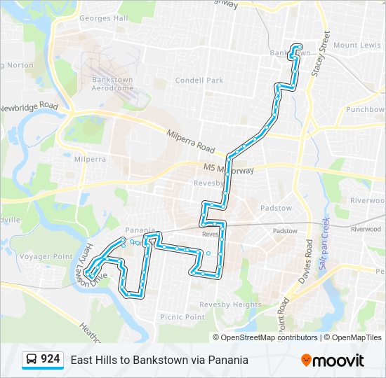 924 Route: Schedules, Stops & Maps - Bankstown Central Shopping Centre ...
