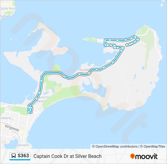 S363 Route: Schedules, Stops & Maps - Captain Cook Dr at Silver Beach ...