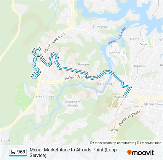 963 Route: Schedules, Stops & Maps - Sutherland Station: Stand E (Updated)