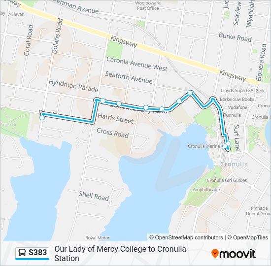 s383 Route: Schedules, Stops & Maps - Cronulla Station (Updated)