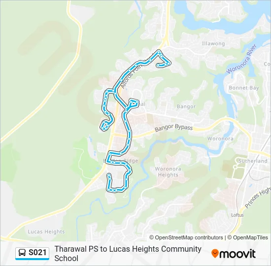S021 Route: Schedules, Stops & Maps - Lucas Heights Community School ...