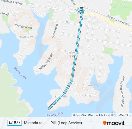 977 Route: Schedules, Stops & Maps - Caringbah Station (Updated)