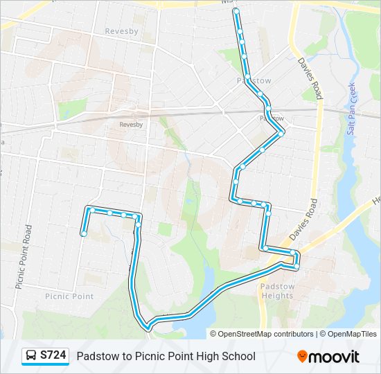 S724 Route: Schedules, Stops & Maps - Picnic Point High School (Updated)
