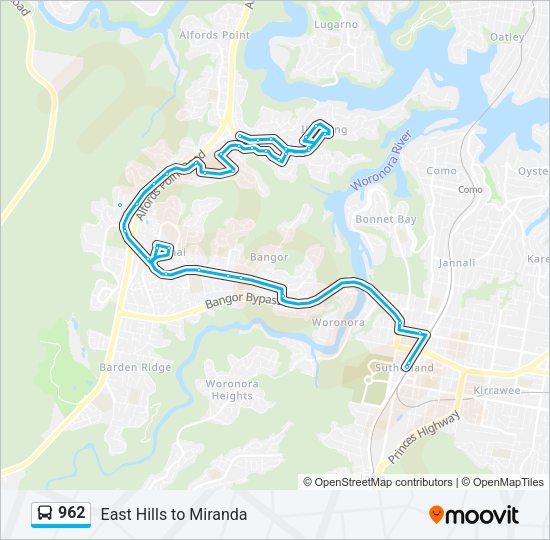 962 Route: Schedules, Stops & Maps - Sutherland Station: Stand E (Updated)