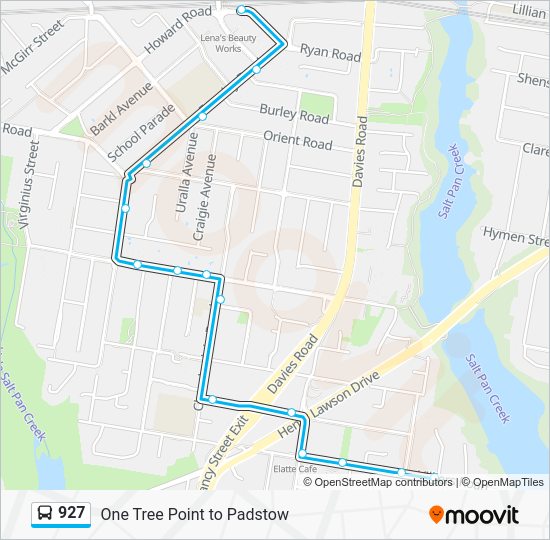 927 Route: Schedules, Stops & Maps - Villiers Rd near Lorraine Av (Updated)