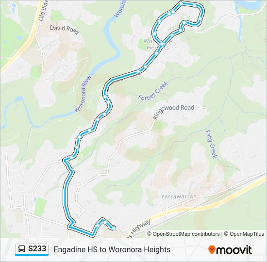 S233 Route: Schedules, Stops & Maps - Warrangarree Dr near Bundanoon Rd ...