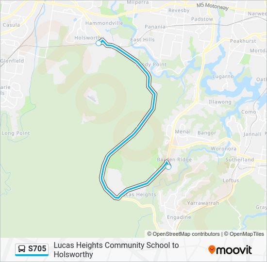 s705 Route: Schedules, Stops & Maps - Holsworthy Station (Updated)