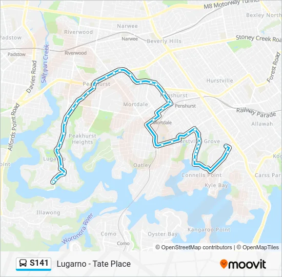 S141 Route: Schedules, Stops & Maps - Lugarno - Tate Place (Updated)