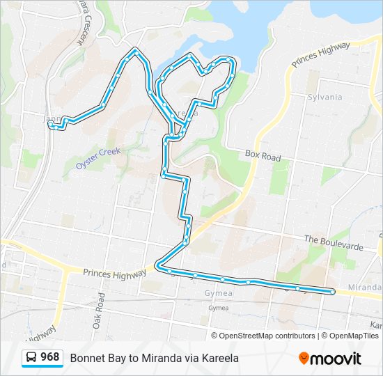968 Route: Schedules, Stops & Maps - Jannali Station (Updated)