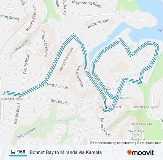 968 Route: Schedules, Stops & Maps - Kareela Shops (Updated)