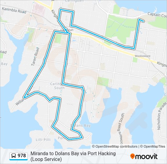978 Route: Schedules, Stops & Maps - Miranda via Dolans Bay (Updated)