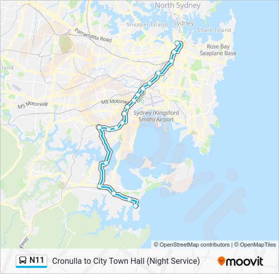 N11 Route: Schedules, Stops & Maps - Cronulla Station (Updated)