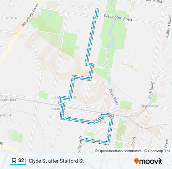 S2 Route: Schedules, Stops & Maps - Clyde St after Stafford St (Updated)