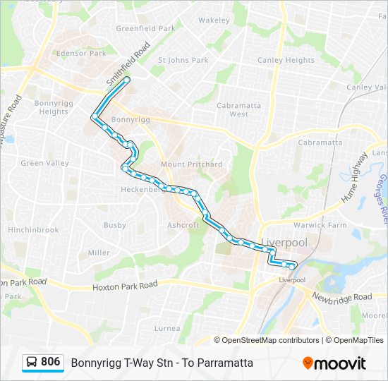 806 Route: Schedules, Stops & Maps - Bonnyrigg T-Way Stn - To ...