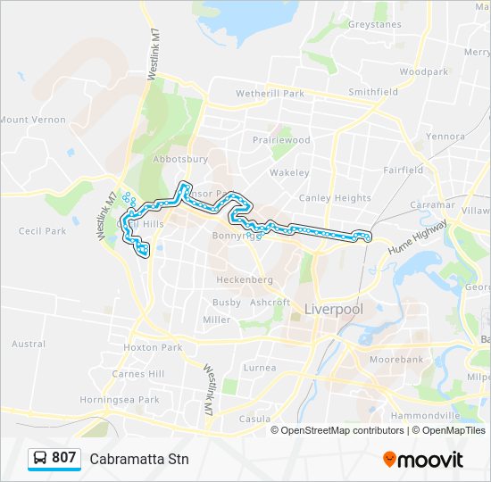 807 Route: Schedules, Stops & Maps - Cecil Hills HS (Updated)