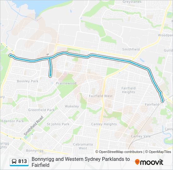 813 Route: Schedules, Stops & Maps - Fairfield Stn (Updated)