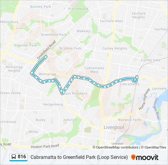 816 Route: Schedules, Stops & Maps - Bonnyrigg T-Way Stn - To ...