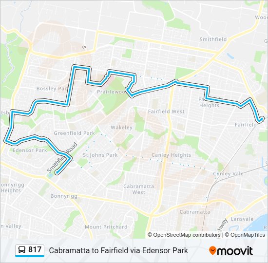 817 Route: Schedules, Stops & Maps - Fairfield Stn (Updated)