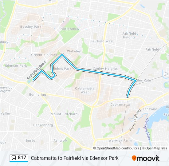 817 Route: Schedules, Stops & Maps - Cabramatta Stn (Updated)