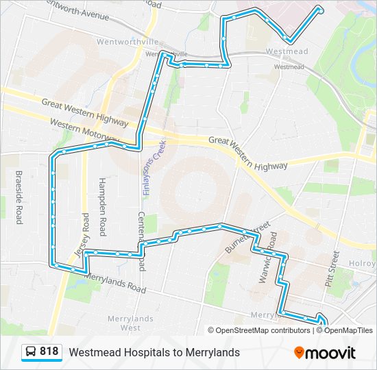 818 Route: Schedules, Stops & Maps - Westmead Childrens Hosp (Updated)