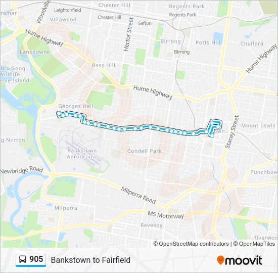 905 Route: Schedules, Stops & Maps - Georges Cres at Beale St (Updated)