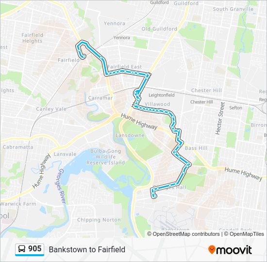 905 Route: Schedules, Stops & Maps - Birdwood Rd after Georges Cres ...