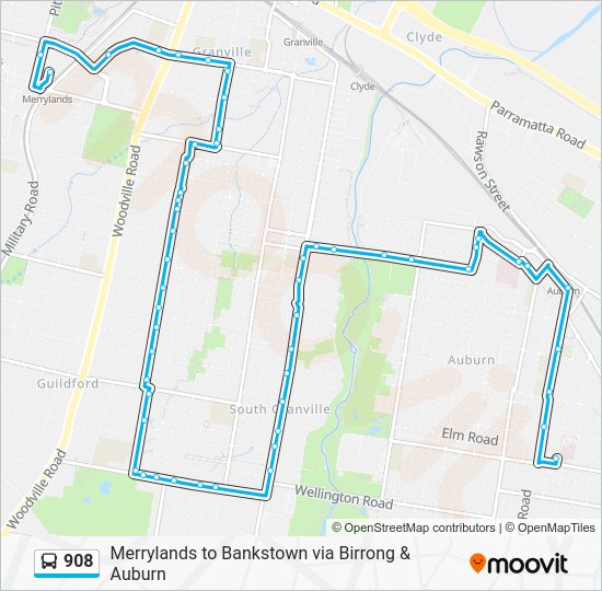 908 Route: Schedules, Stops & Maps - Auburn Hosp (Updated)