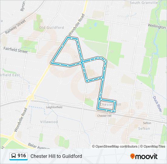 916 Route: Schedules, Stops & Maps - Chester Hill Stn (Updated)
