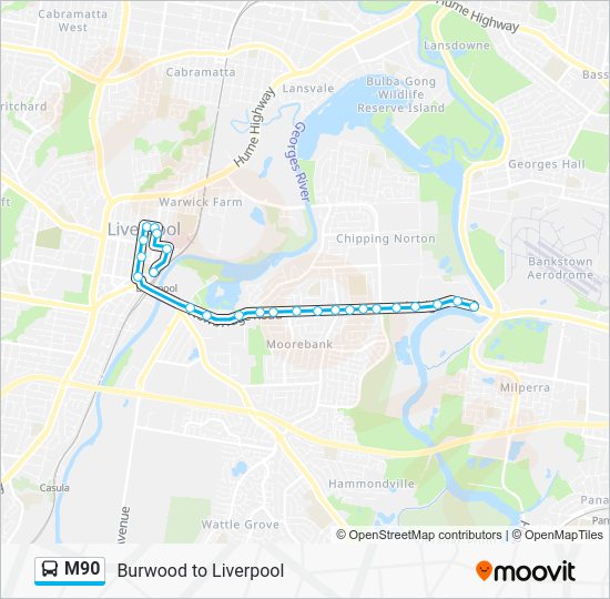 M90 Route: Schedules, Stops & Maps - Newbridge Rd before Rickard Rd ...