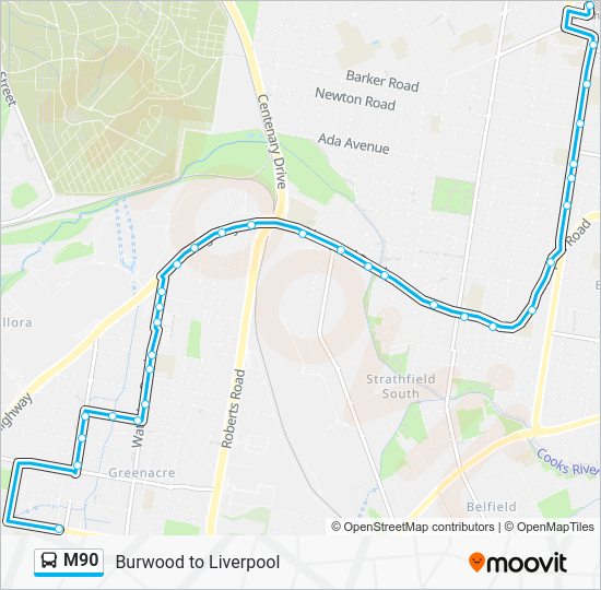 M90 Route: Schedules, Stops & Maps - Boronia Rd before Noble Ave (Updated)