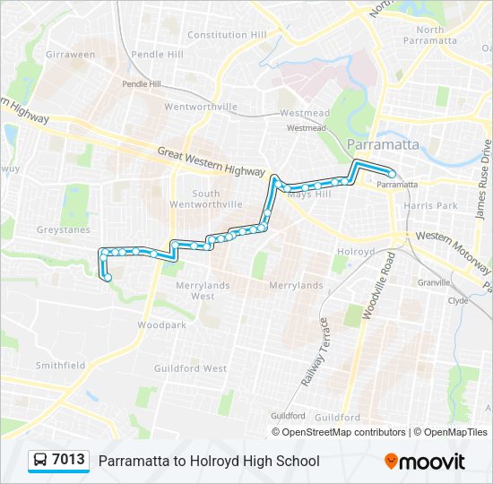 7013 Route: Schedules, Stops & Maps - Holroyd HS (Updated)