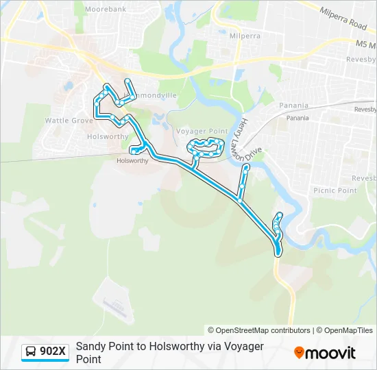 902X Route: Schedules, Stops & Maps - Holsworthy Stn (Updated)