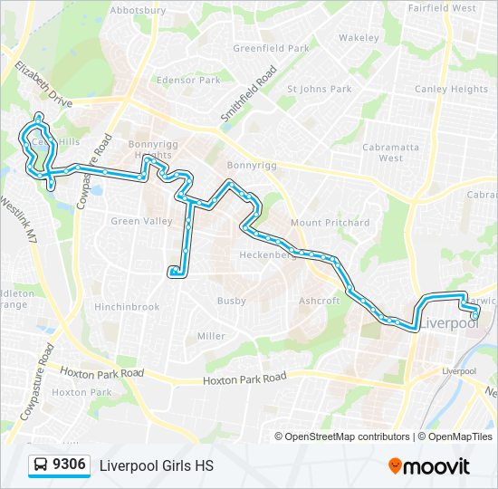 9306 Route: Schedules, Stops & Maps - Liverpool Girls HS (Updated)