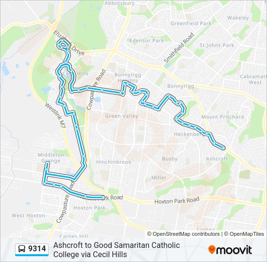 9314 Route: Schedules, Stops & Maps - Good Samaritan Coll (Updated)