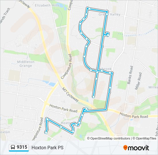 9315 Route: Schedules, Stops & Maps - Hoxton Park PS (Updated)