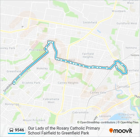 9546 Route: Schedules, Stops & Maps - Edensor Rd after Smithfield Rd ...