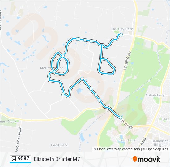 9587 Route: Schedules, Stops & Maps - Elizabeth Dr after M7 (Updated)