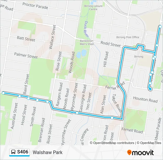 S406 Route: Schedules, Stops & Maps - Walshaw Park (Updated)