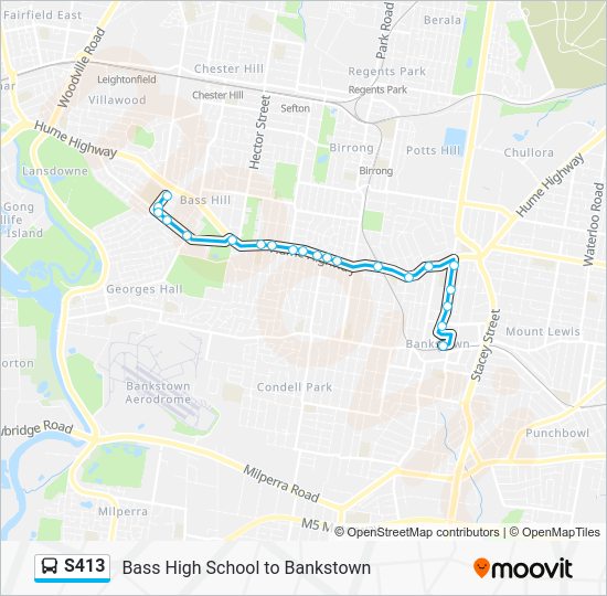 S413 Route: Schedules, Stops & Maps - Bankstown Stn (Updated)