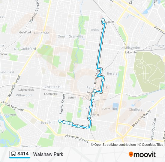 s414 Route: Schedules, Stops & Maps - Walshaw Park (Updated)