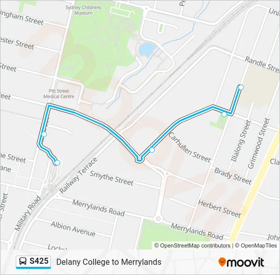 S425 Route: Schedules, Stops & Maps - Merrylands Intg (Updated)