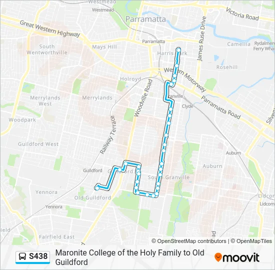 S438 Route: Schedules, Stops & Maps - Guildford Arabic Gospel Chapel ...