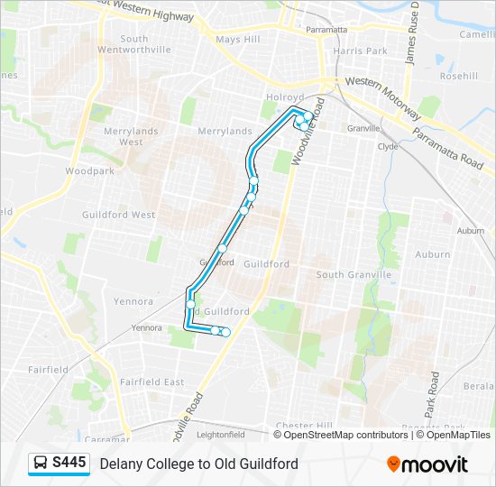 S445 Route: Schedules, Stops & Maps - Orchardleigh St opp Old Guildford ...